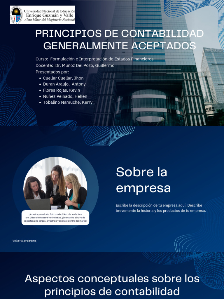 Principios de Contabilidad Generalmente Aceptados | PDF