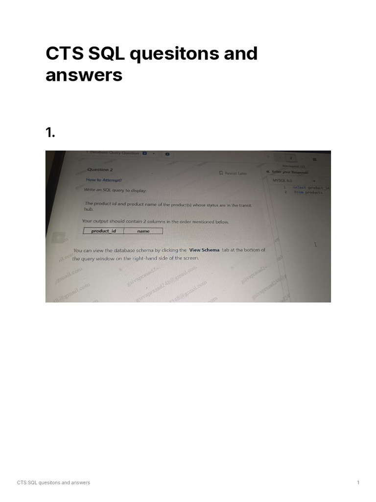 CTS SQL - Compressed | PDF