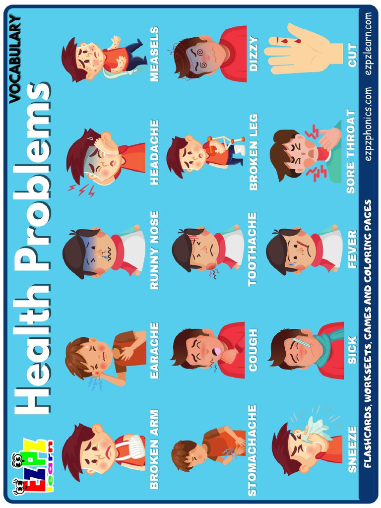 Health Problems Vocabulary Picture Dictionary Join Now For Free ...