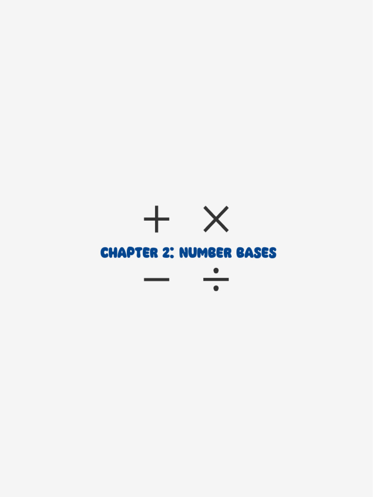 Chapter 2 - Number Bases | PDF