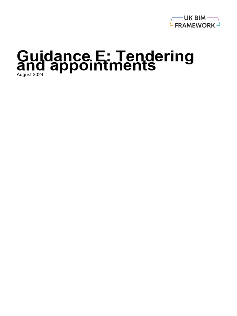 Guidance e Tendering and Appointments | PDF