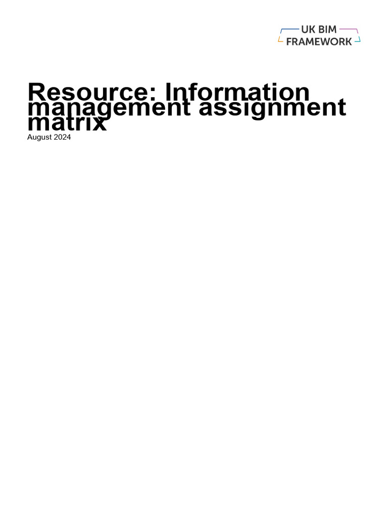 Resource Information Management Assignment Matrix | PDF