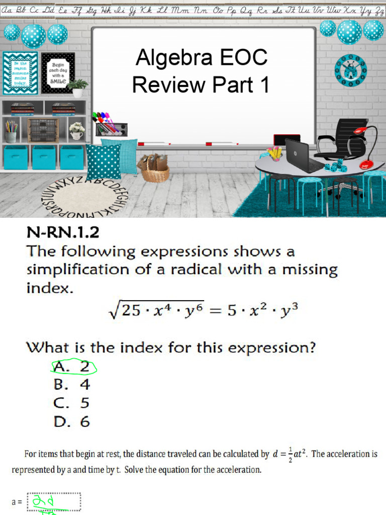 Jay'Shawn Talmadge - Algebra Review | PDF