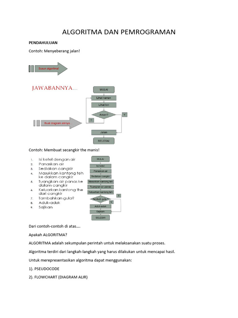 Algoritma Dan Pemrograman | PDF