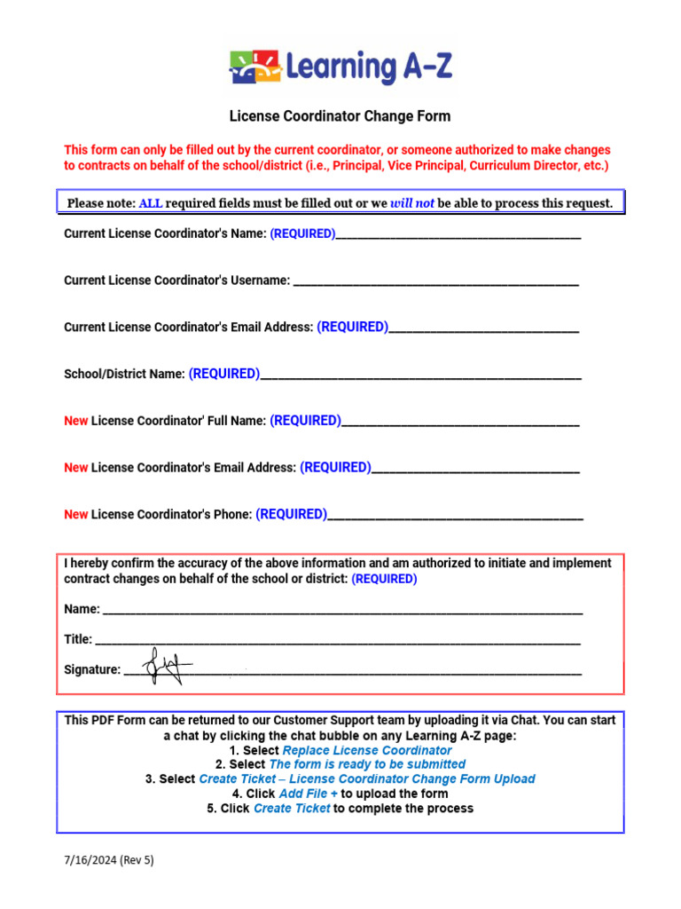 LC Change Form Rev5 | PDF