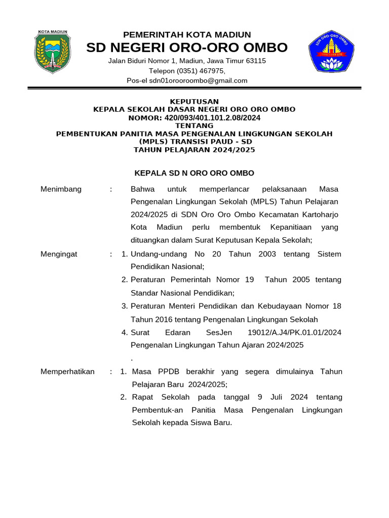 2 SK PANITIA MPLS Oro-Oro Ombo 2024 | PDF