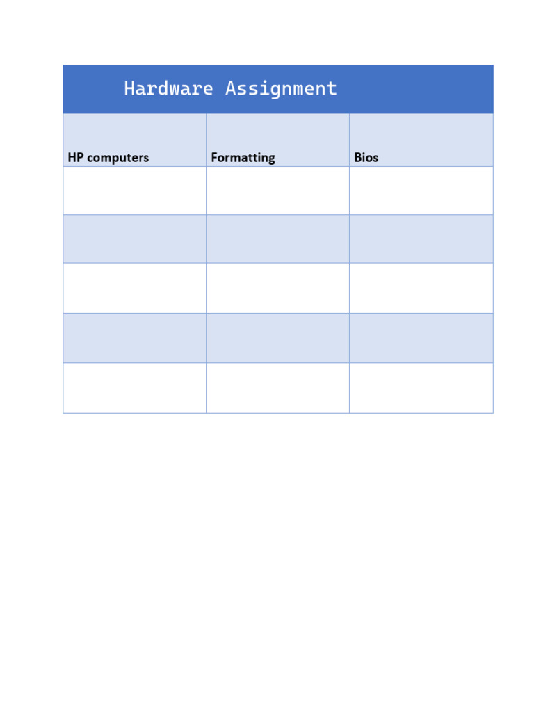 Hardware Assignment | PDF
