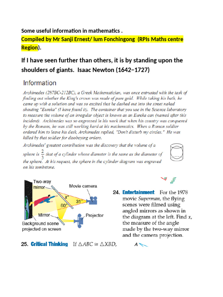 Mathematics and Real Life | PDF