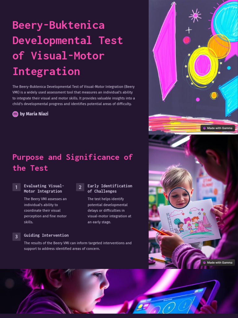 Beery Buktenica Developmental Test of Visual Motor Integration | PDF