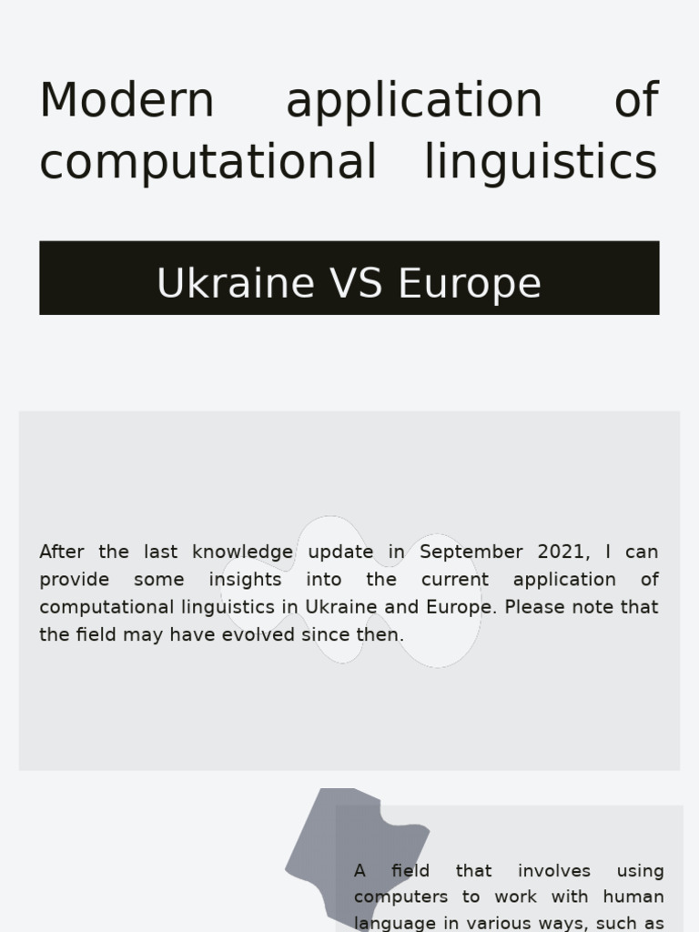 Modern Application of Computer Linguistics. | PDF