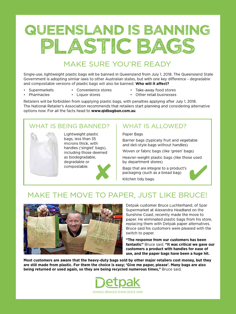 QLD Plastic Bag Ban Brochure | PDF | Drink | Plastic