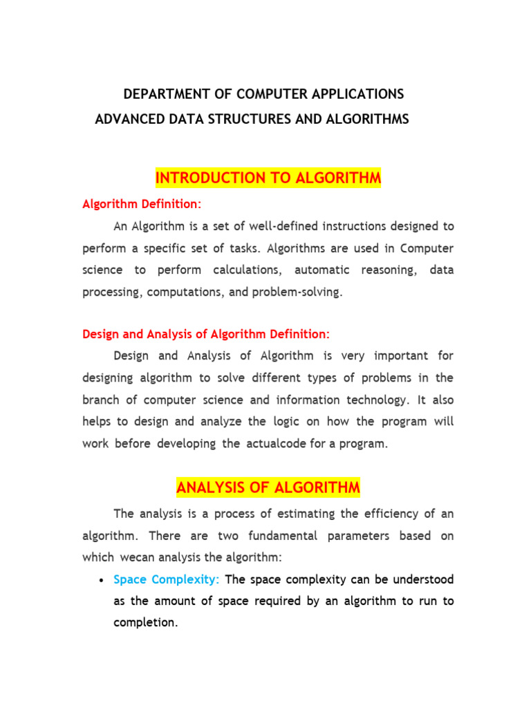 MC4101 ADSA Notes | PDF