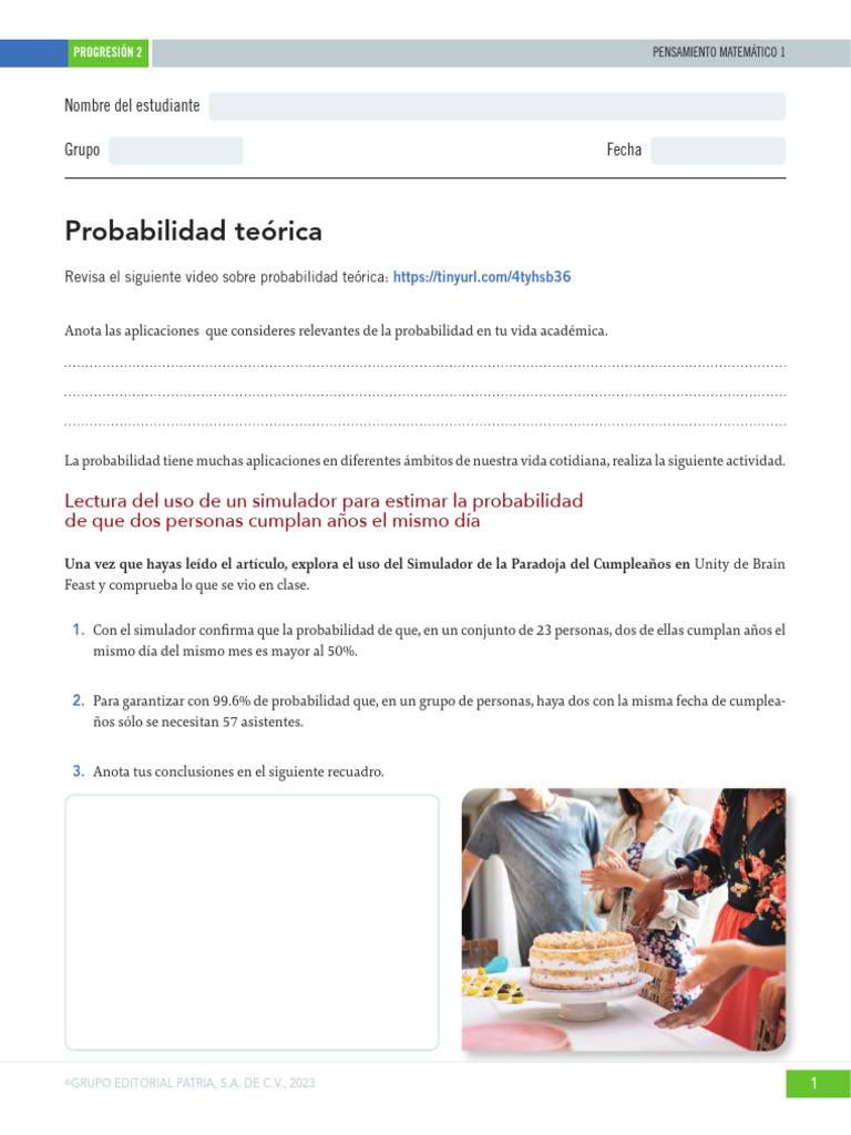 PM1 U1 Probabilidadteorica | PDF