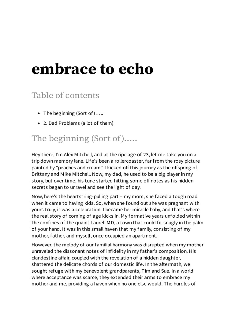 Embrace To Echo | PDF
