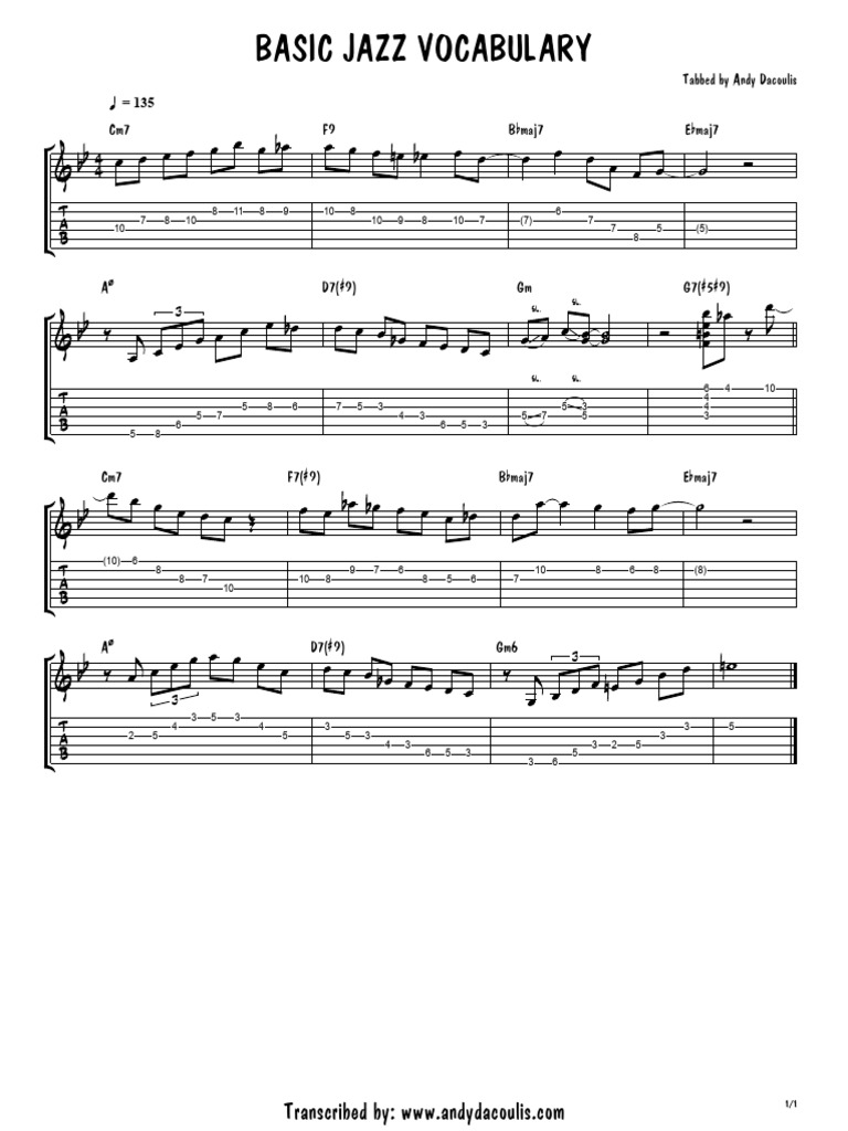 Essential Jazz Chord Vocabulary Guide | PDF