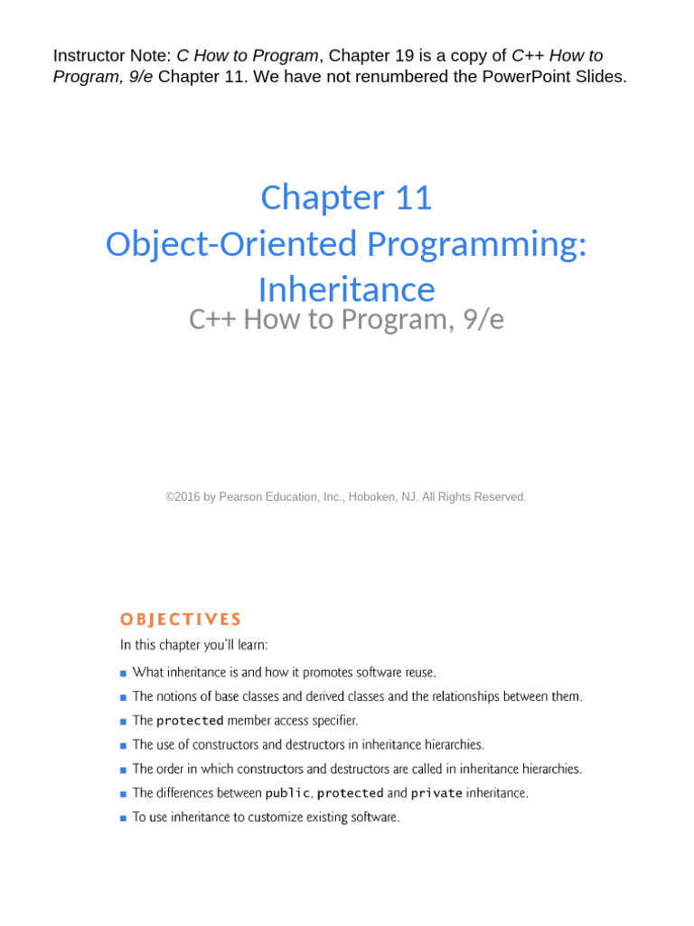 Object-Oriented Programming: Inheritance | PDF Object-Oriented Programming: Inheritance | PDF