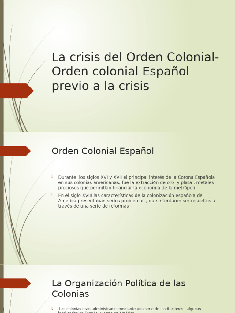 La Crisis Del Orden Colonial | PDF
