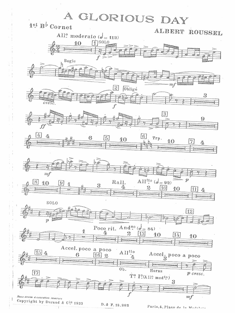 A Glorious Day - Cornets - Trompettes | PDF