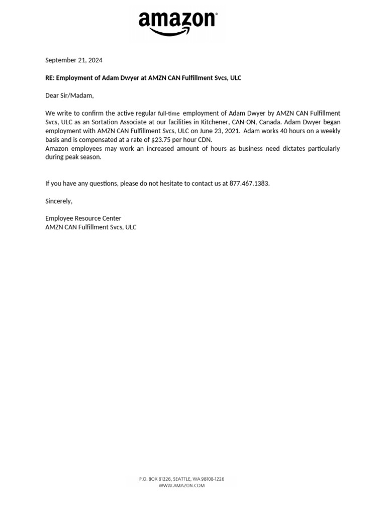 Employment Verification Letter | PDF