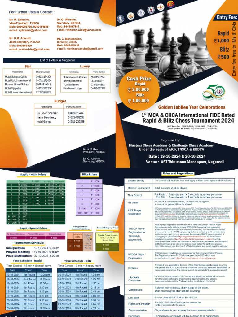 Fide Rated Chess Tournament 2024 | PDF