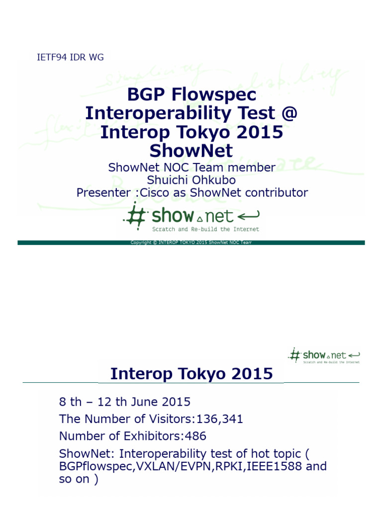BGP - Flow - Spec Multivendor | PDF
