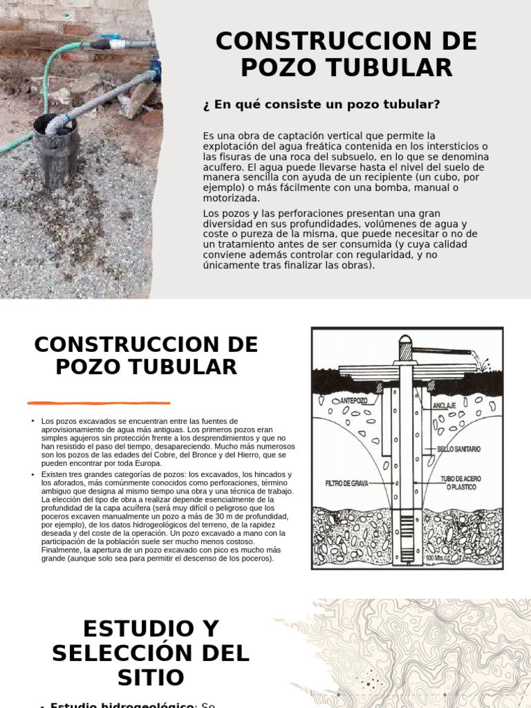 Construccion de Pozo Tubular | PDF