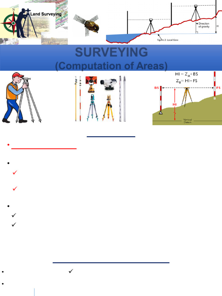 Svy 1 Lec4 Area Computation - LMS | PDF