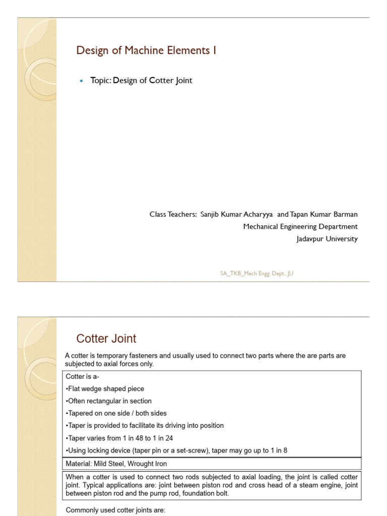 Cotter Joint | PDF