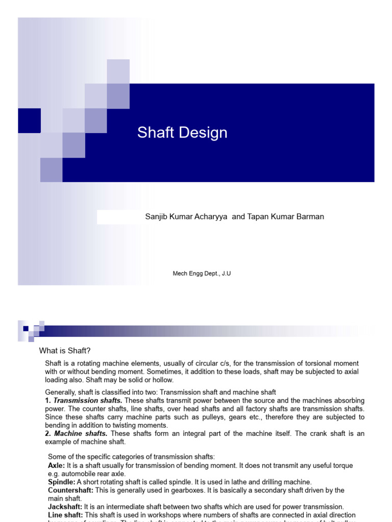 Shaft Design | PDF