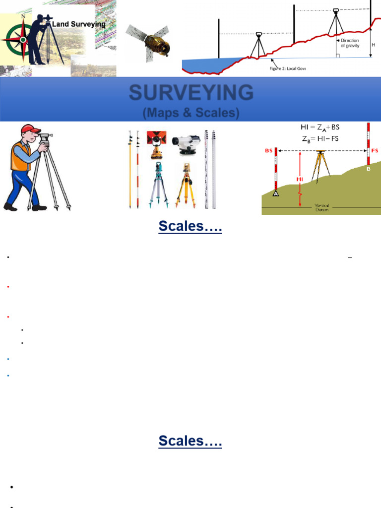 Svy - 1 - Lec - 2A - Maps and Scales - LMS | PDF