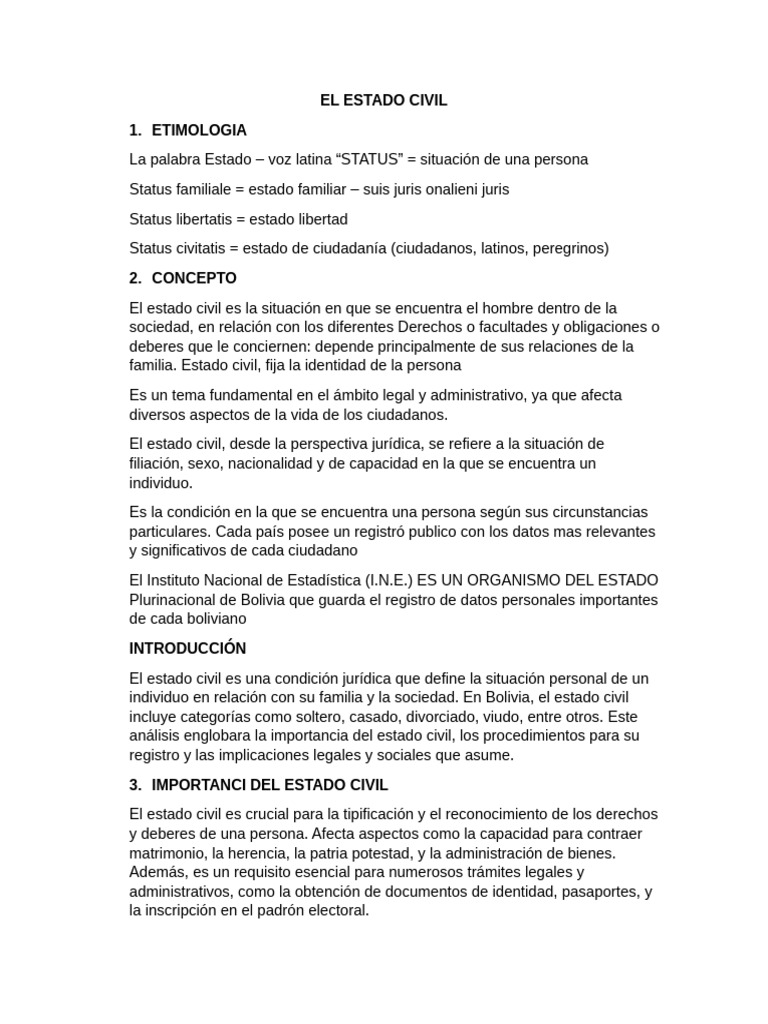 El Estado Civil | PDF