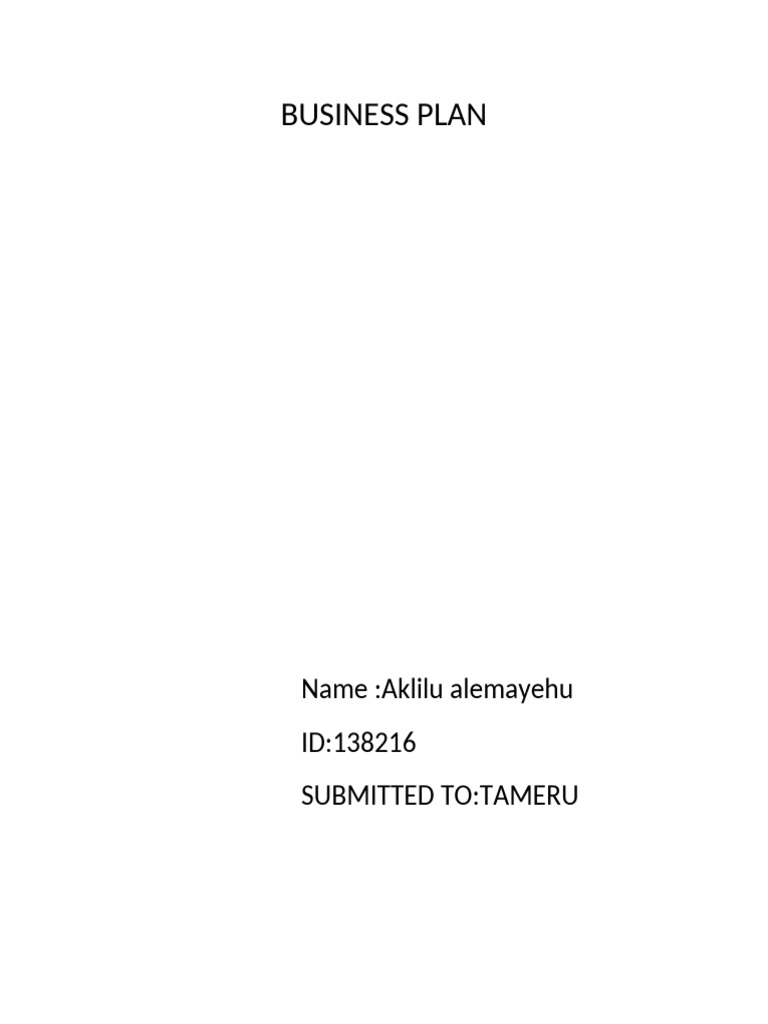 Business Pla1 | PDF
