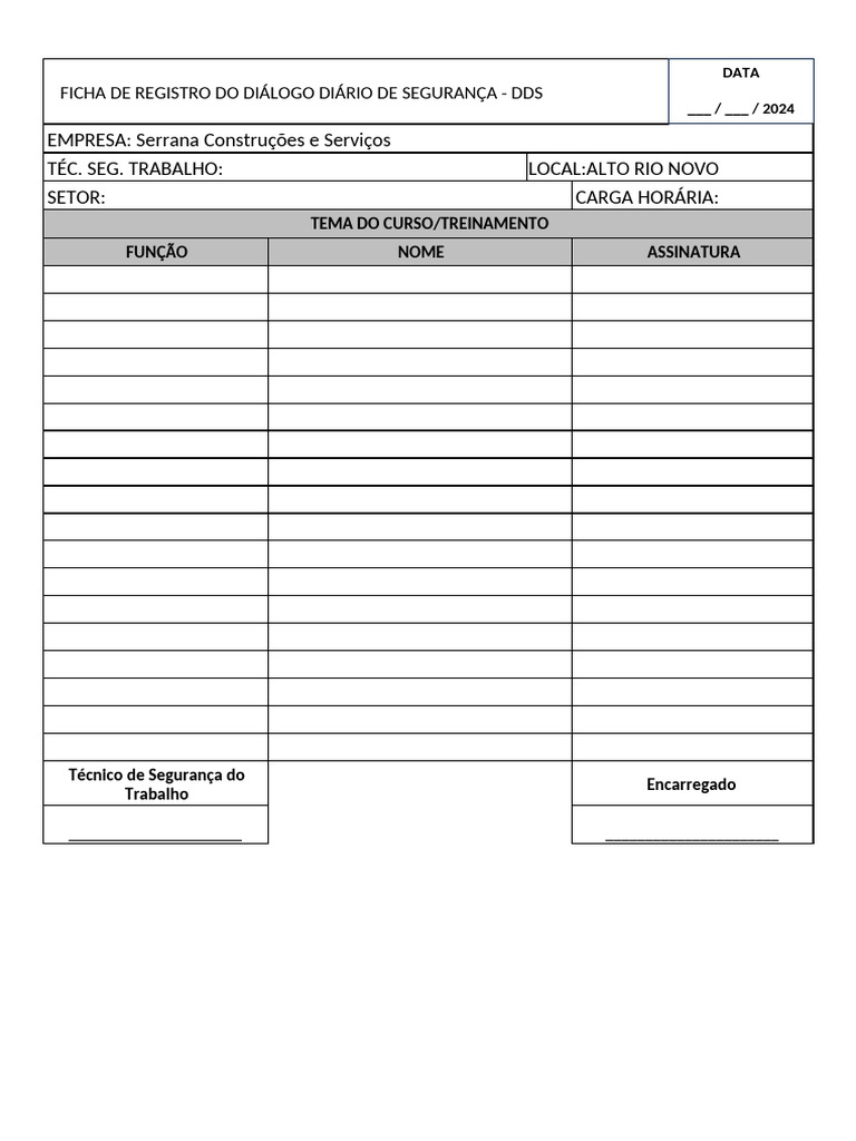 Ficha de Registtro - Dds | PDF