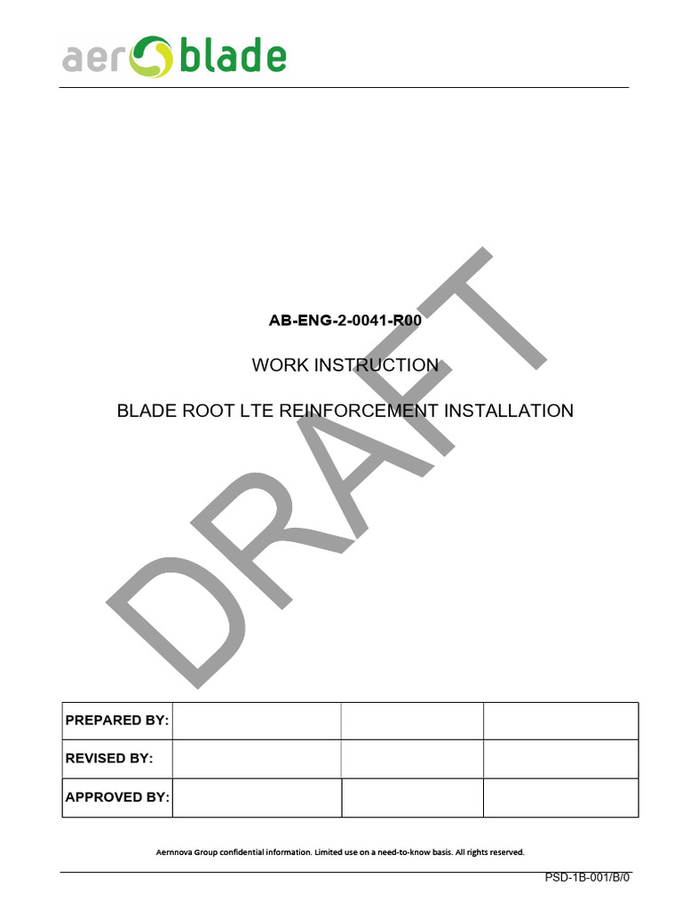 Blade Root LTE Reinforcement Guide | PDF | Drilling | Home & Garden