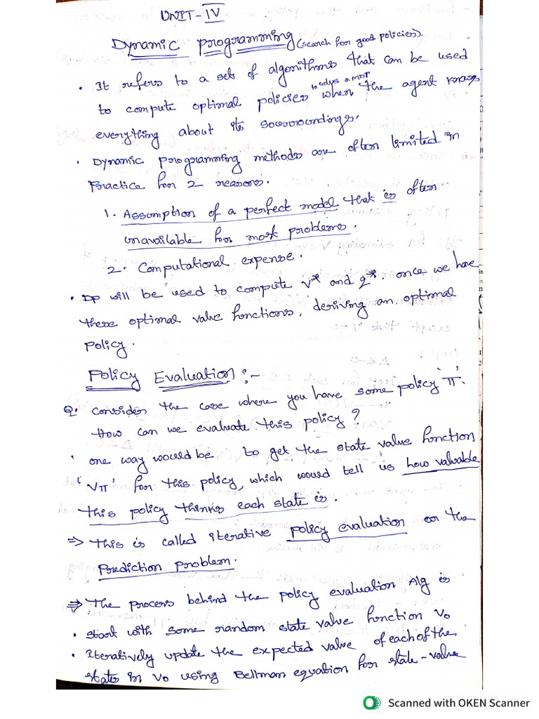 RL Unit 4 My Notes | PDF