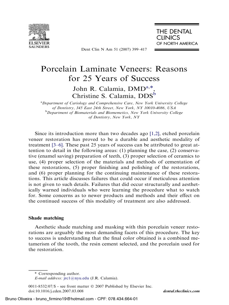 Calamia 2007 - Razões para 25 Anos de Sucesso Com Laminados Cerâmicos | PDF