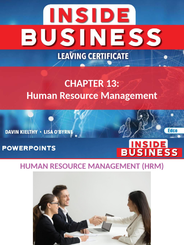 Time For Business Chapter 13 Powerpoint | PDF | Human Resource Management | Career & Growth