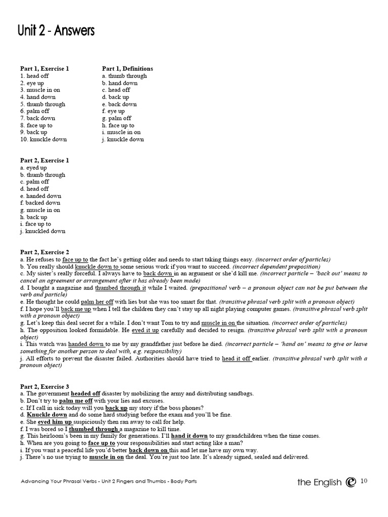 Part 1, Exercise 1 Part 1, Definitions: The English | PDF