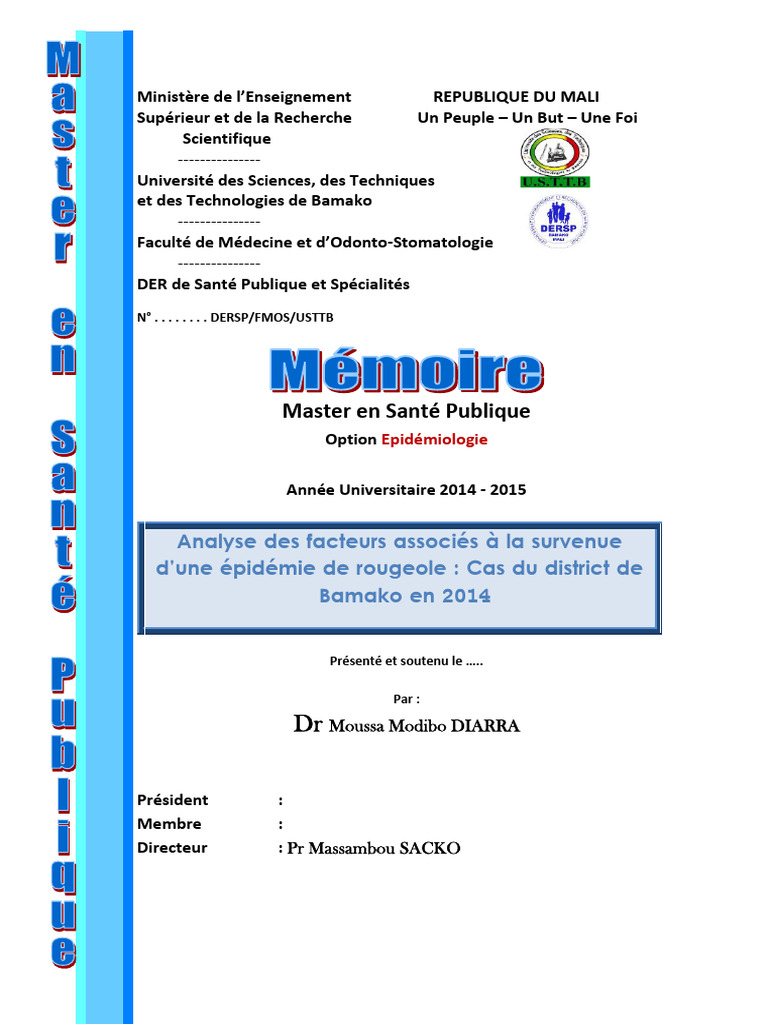 Mémoire Master DR Moussa M Diarra | PDF