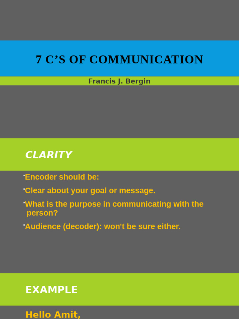 7 C's of Communication | PDF