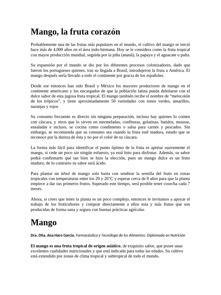 Mango | PDF