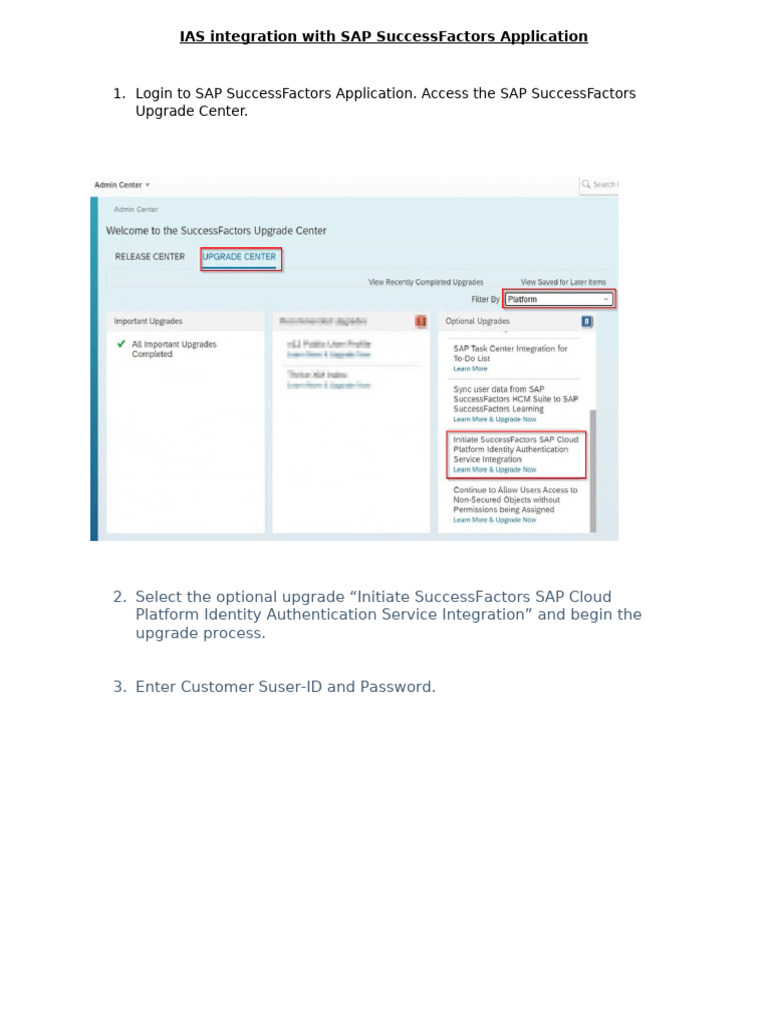 IAS Integration With SAP SuccessFactors Application | PDF