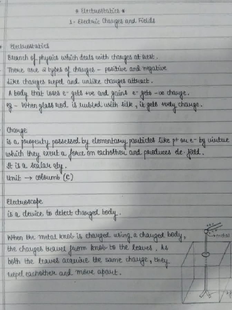1 Electrostatics | PDF