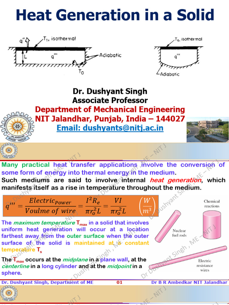 6 - Heat Generation Conditions | PDF | Thermal Conduction | Heat Transfer