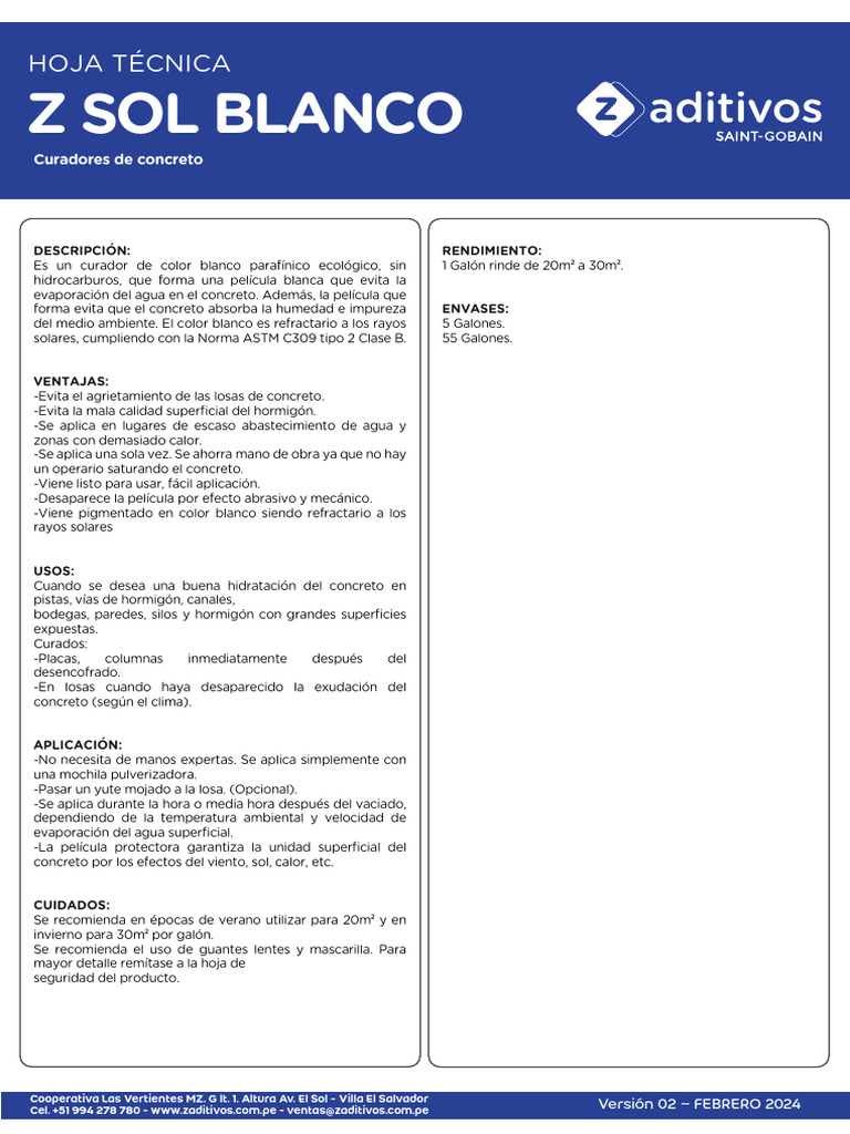 HT Z Sol Blanco | PDF