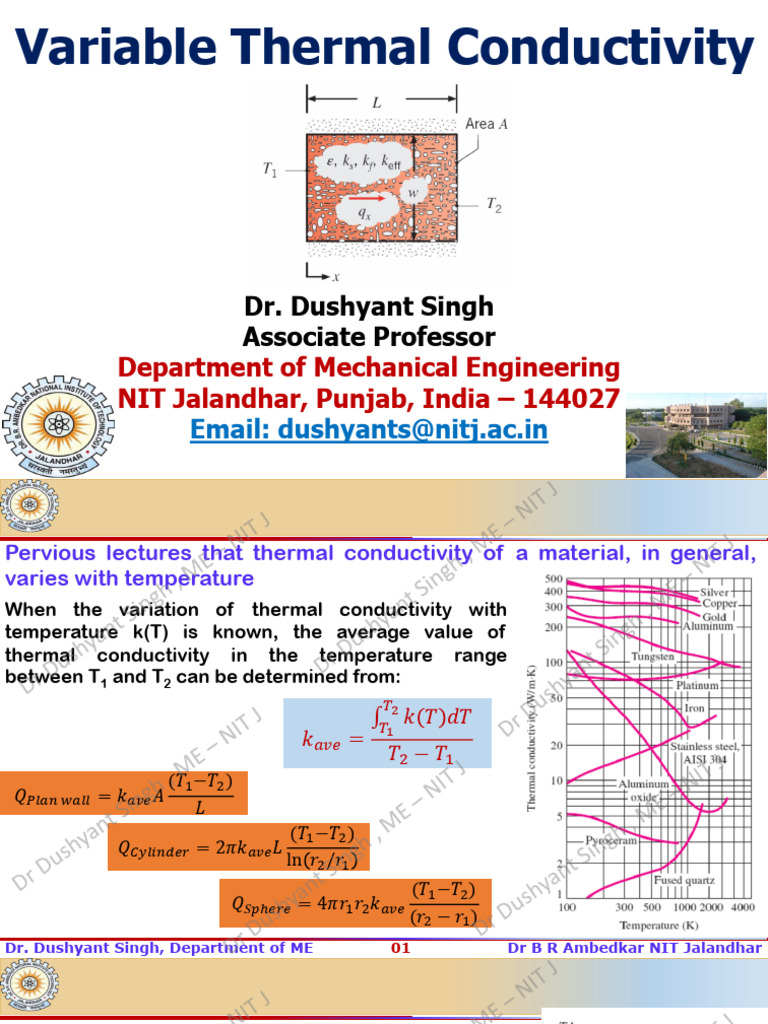 7 - Variation in Thermal Conductivity | PDF | Thermal Conduction | Teaching Methods & Materials