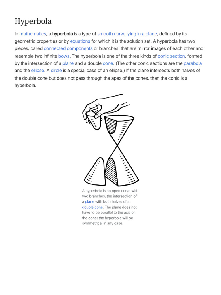 Hyperbola - Wikipedia | PDF