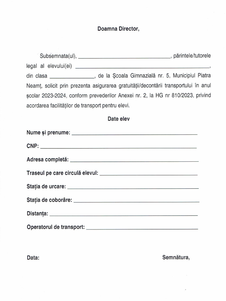 Cerere Transport | PDF