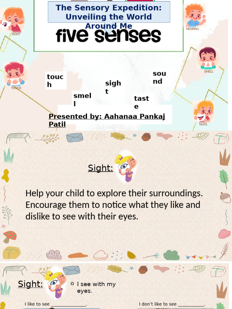 Editable - The Sensory Expedition Unveiling The World Around Me ...