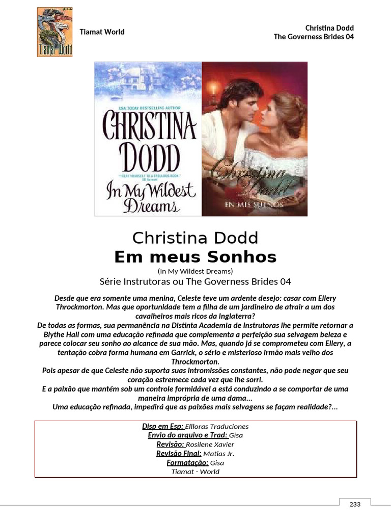Christina Dodd - The Governess Brides 04 - em Meus Sonhos (In My ...